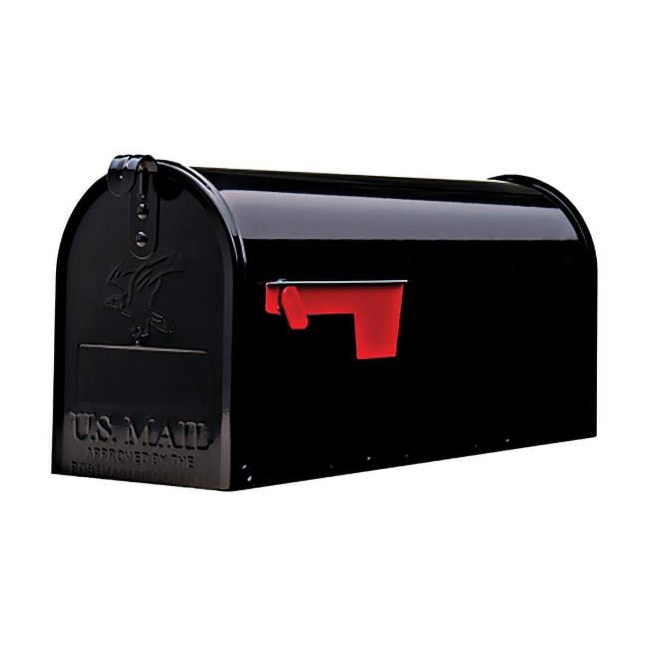 Elite Classic Galvanized Steel Post Mount Mailbox, Black - Walmart.com