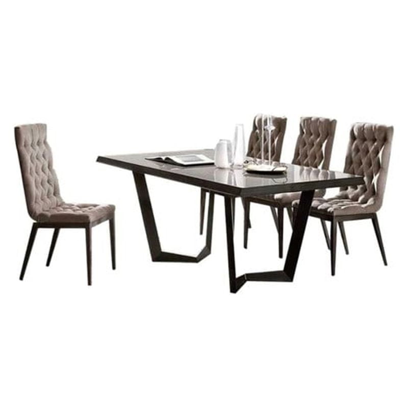 Elite Contemporary 7-Piece Dining Room Set, Brown Silver Birch ...