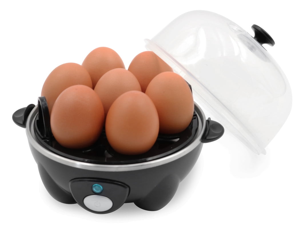 Elite Cuisine Automatic Egg Cooker 7 Eggs with Poaching Tray and Timer ...
