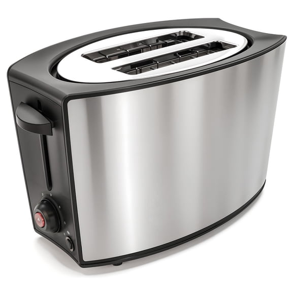 Elite Cuisine ECT2584 Stainless Steel 2-Slice Toaster with Bagel ...