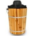 Elite Cuisine EIM569 6Qt. Old Fashioned Pine Bucket Electric/Manual Ice ...