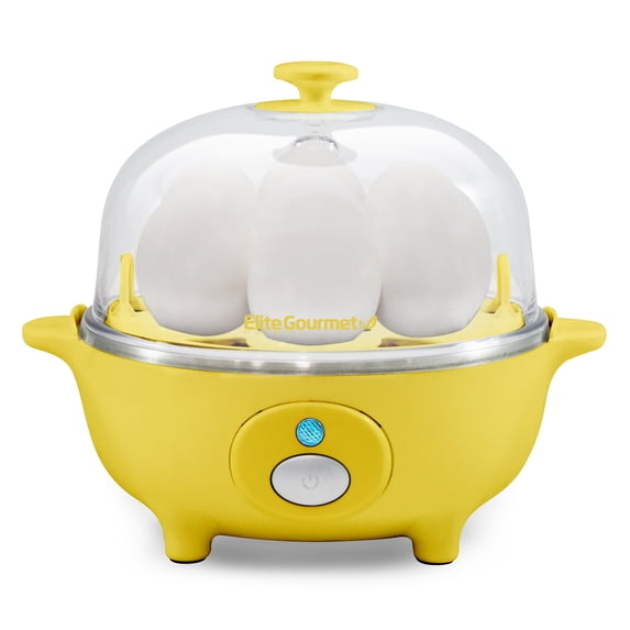 Elite Gourmet Easy Egg Cooker, 7 Eggs, Yellow, Automatic Shut-Off ...