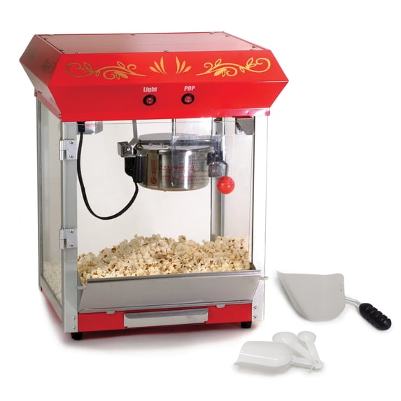 Elite Deluxe Table Top Popcorn Popper 4oz. - Red - Walmart.com
