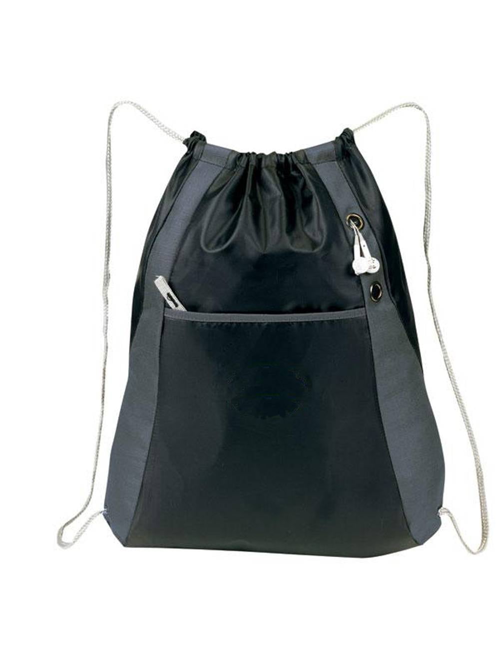 'Elite'' Drawstring Pack - Black - Walmart.com