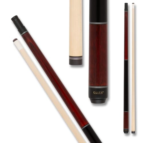 Elite EP39 Matte Finish Pool Cue - Burgundy Stained with Matte Finish ...