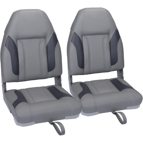 Elite Folding Boat Seat Low Back Boat Chair Fold-Down Fishing Boat ...