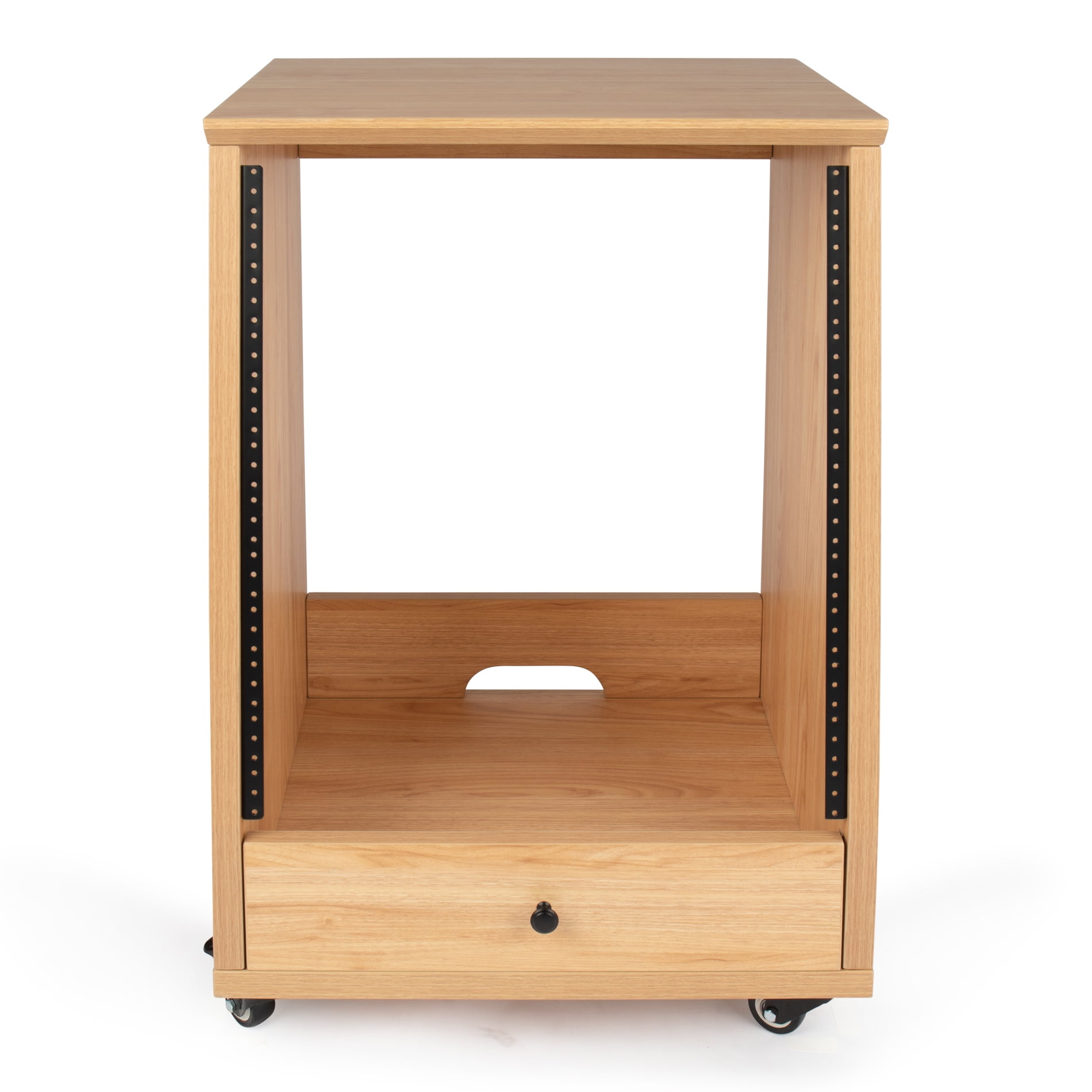 Elite Furniture Series 12U Angled Studio Rack with Locking Casters ...