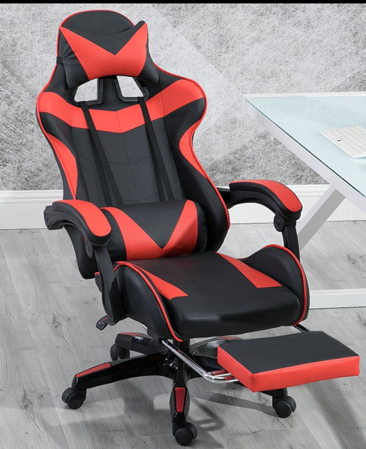 Elite Gaming Chair, Adjustable Seat, High Density Foam, PVC Leather ...