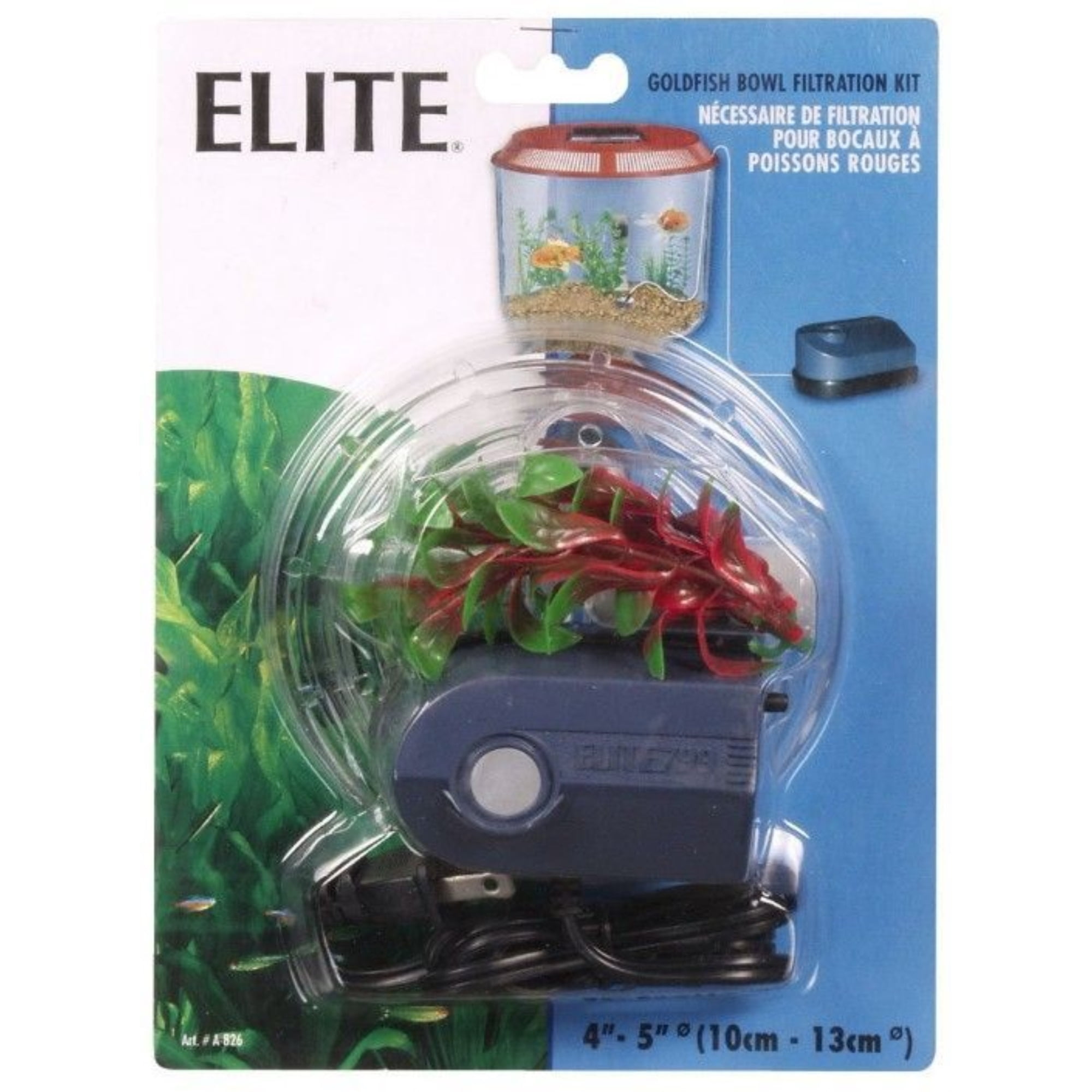 1 gallon - count Elite Goldfish Bowl Filtration Kit - Walmart.com