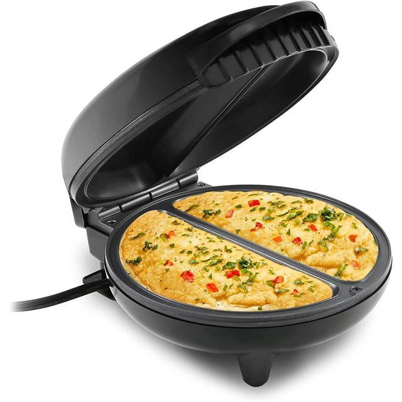 Elite Gourmet Egg Machine Cooker, Dual Omelette & Frittata Maker, Black ...