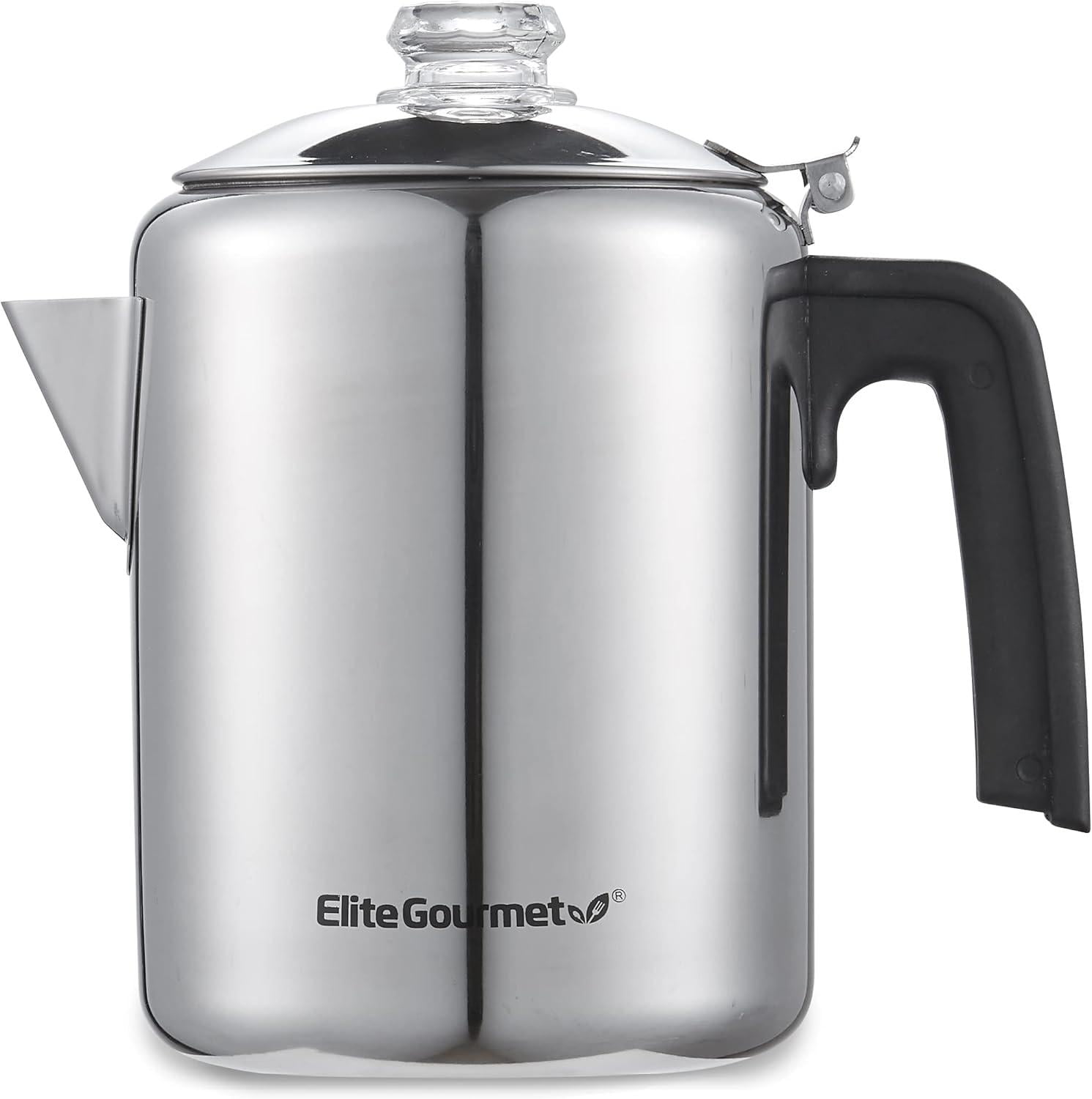 Elite Gourmet EC008X Classic 8-Cup Stovetop Coffee Percolator Glass ...