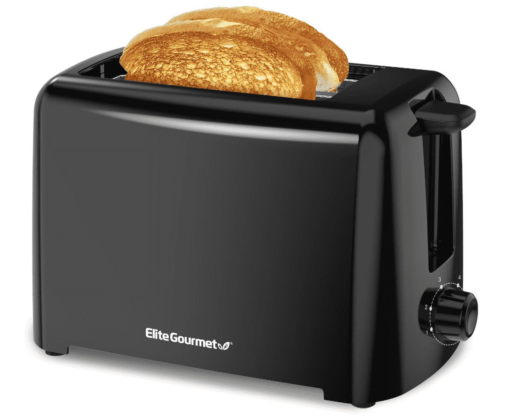 Elite Gourmet ECT1027B Cool Touch Toaster,6 Temperature Settings, 2 ...