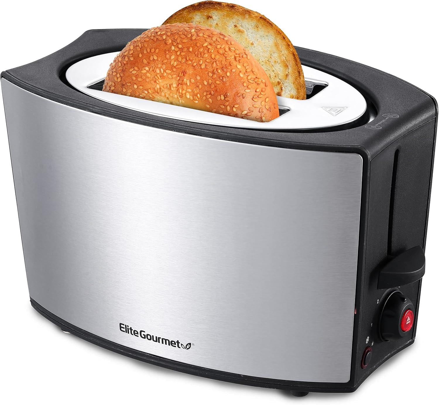 Elite Gourmet ECT2428 Extra Wide 1.25” Slot 2-Slice Toaster, Cancel ...