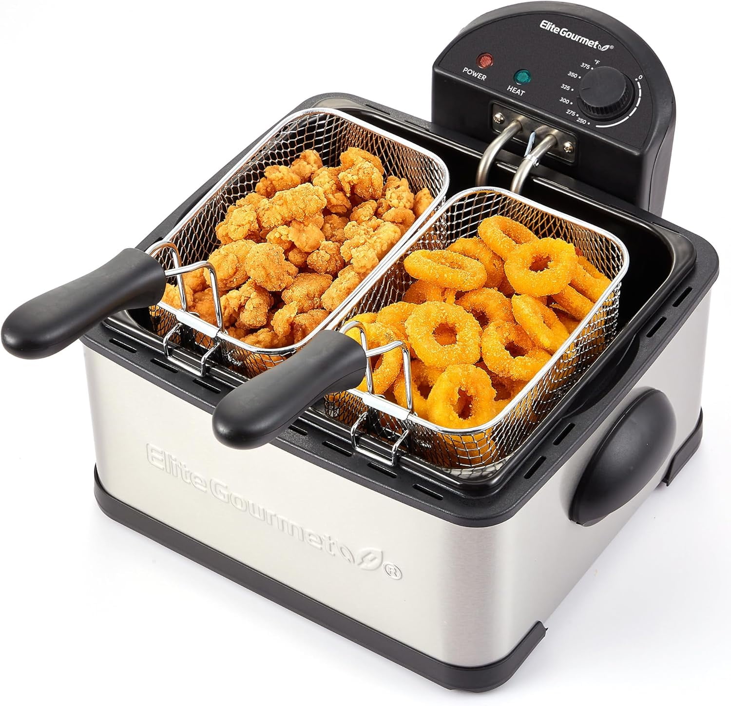 Elite Gourmet EDF434 Electric Deep Fryer 4.5 Quart Oil Capacity with ...