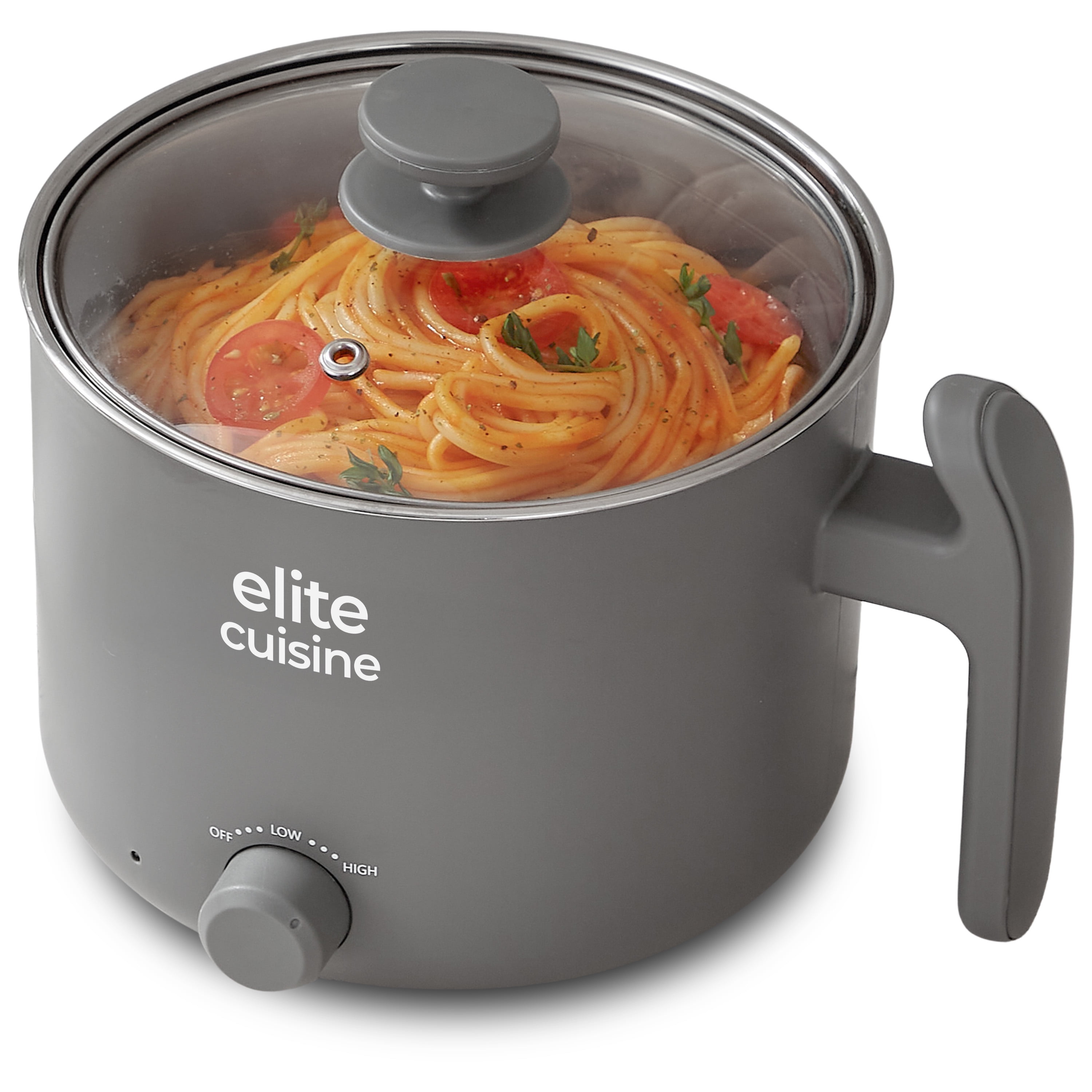Elite Gourmet EHPL2500 Grey 1.25qt Noodle Hot Pot - Walmart.com