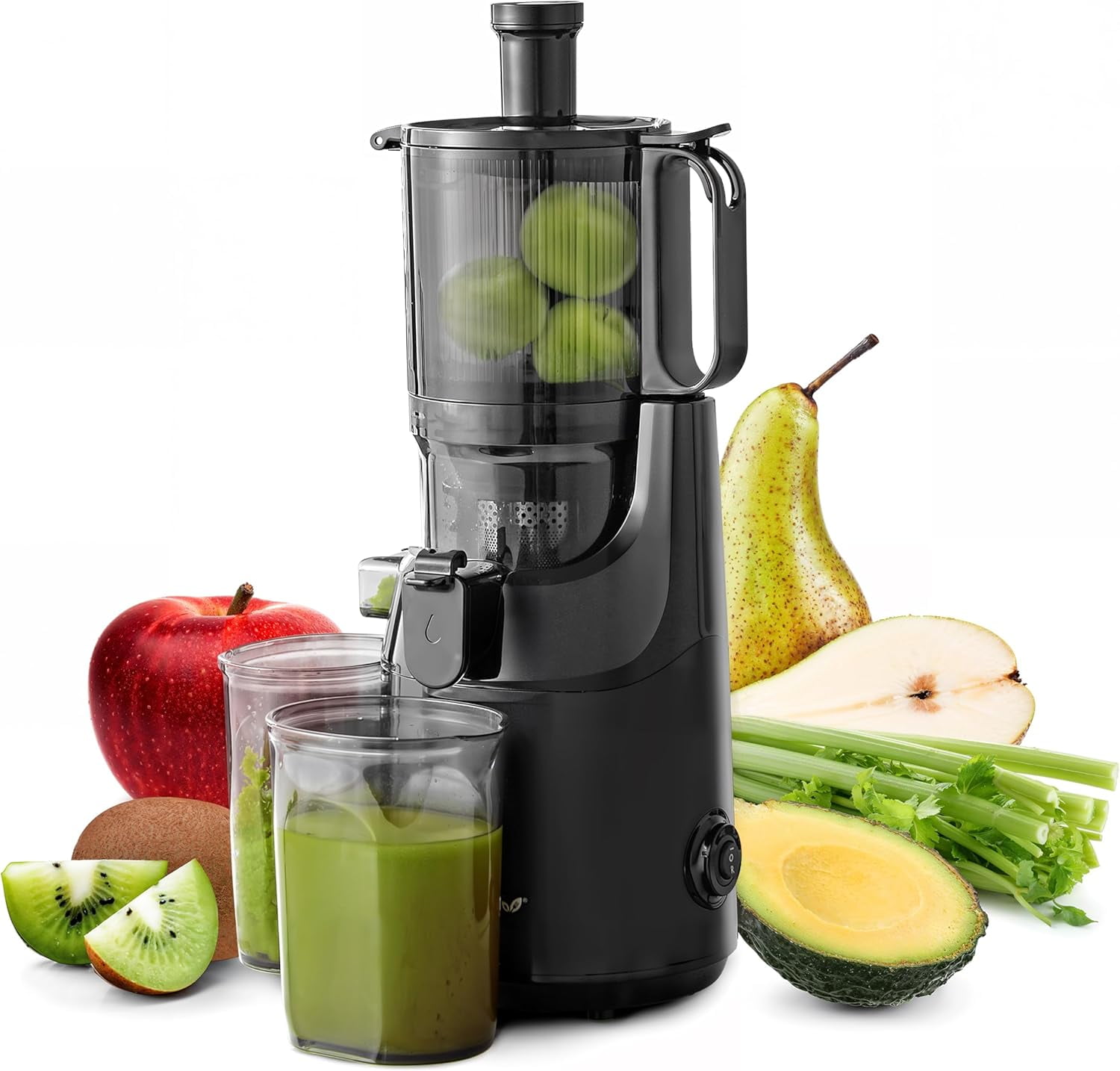 Elite Gourmet EJX320 Big Mouth Whole Fruit 5.2” Self-Feeding Chute ...