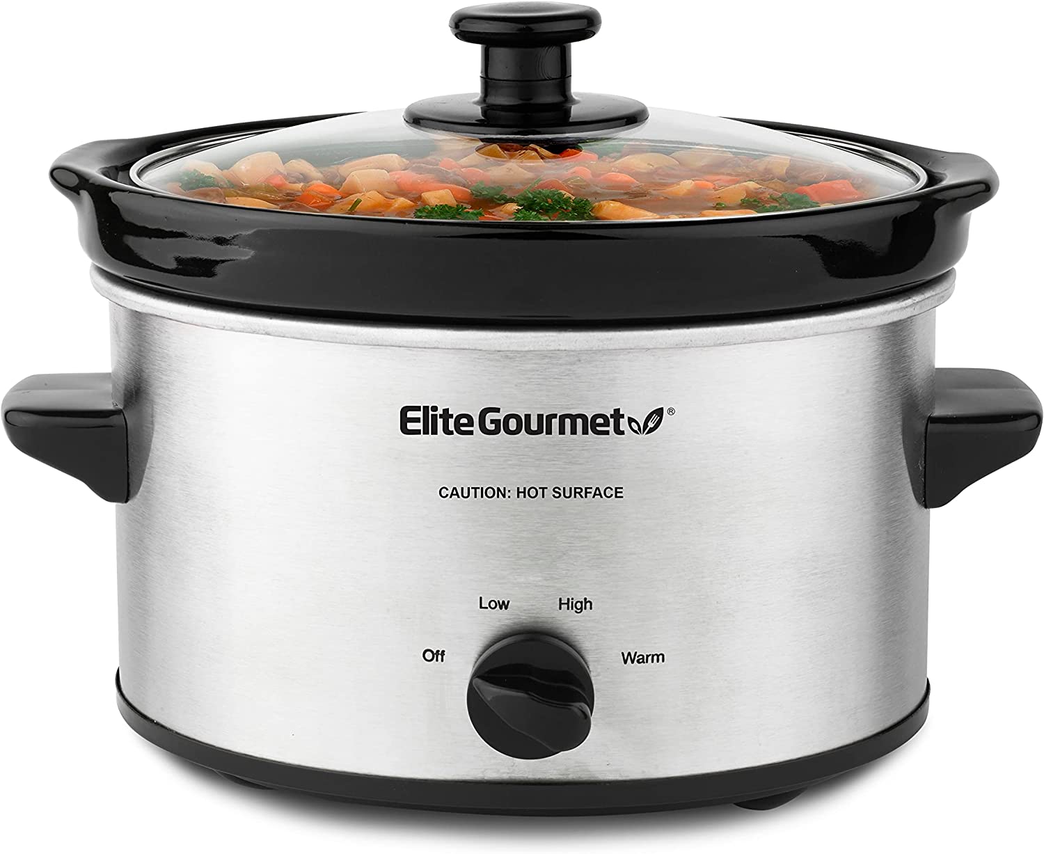 Elite Gourmet MST-275XR 2 Qt Oval Slow Cooker, Silver - Walmart.com