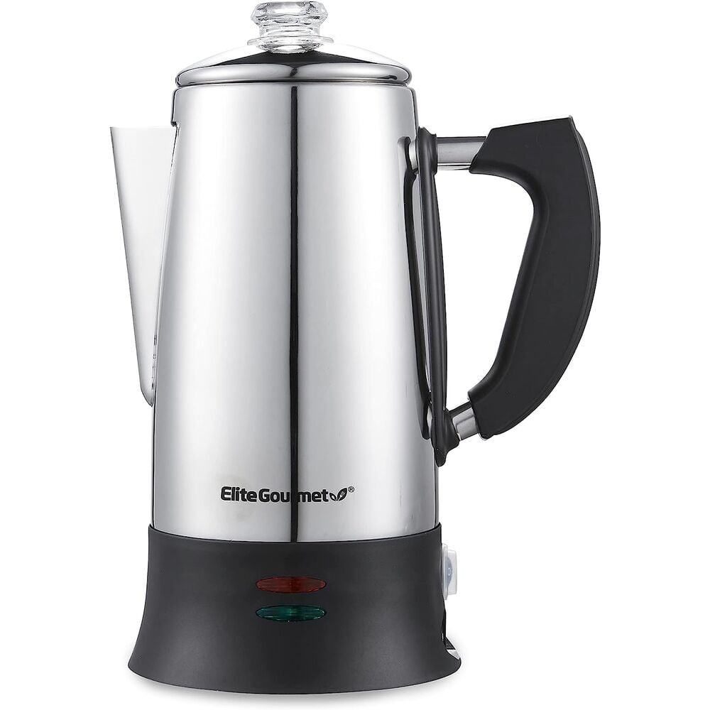 Elite Gourmet Coffee Percolator, Stainless Steel 12-Cup Capacity ...