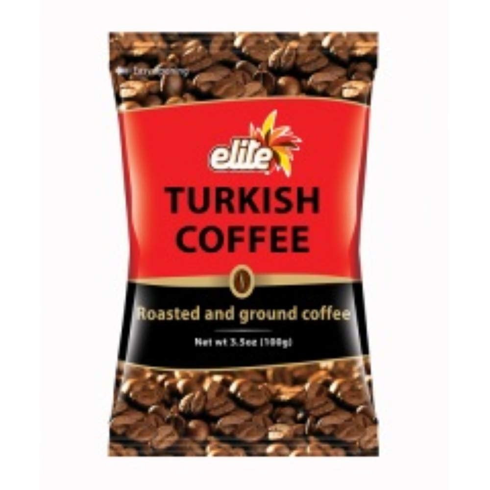 Elite Ground Black Turkish Coffee KOSHER Israel Tasty 100gr Aroma Dark ...