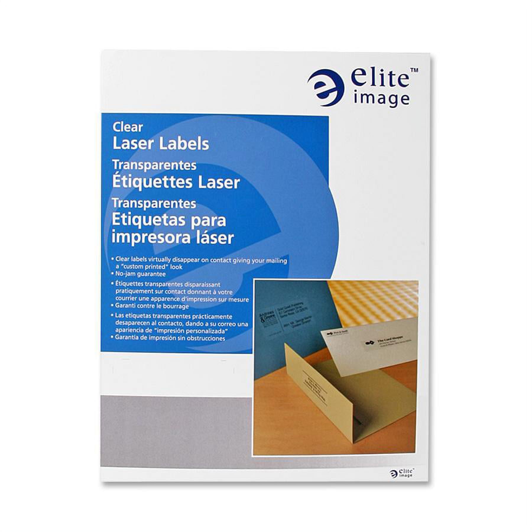 Elite Image, ELI26022, Clear Address Laser Labels, 1500 / Pack, Clear ...