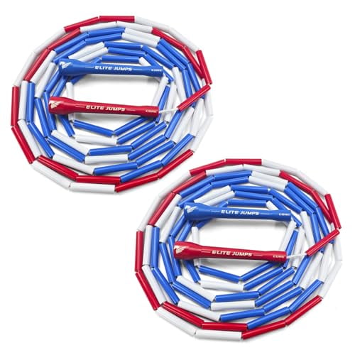Elite Jumps Double Dutch Jump Rope 14ft, 2 Pack | 2" Beaded Double ...