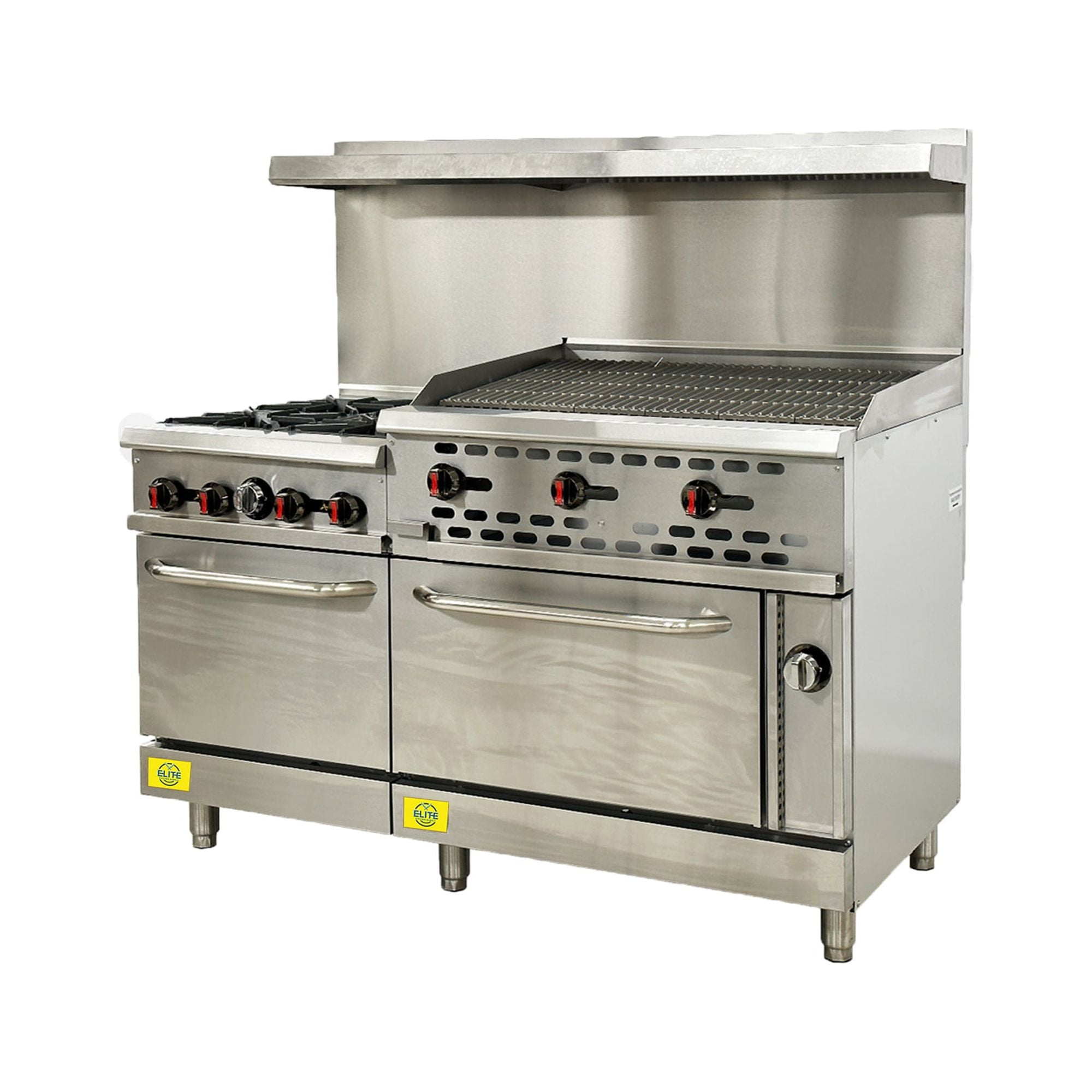 Elite Kitchen Supply 4-Burner 36" Griddle with Charbroiler - Walmart.com