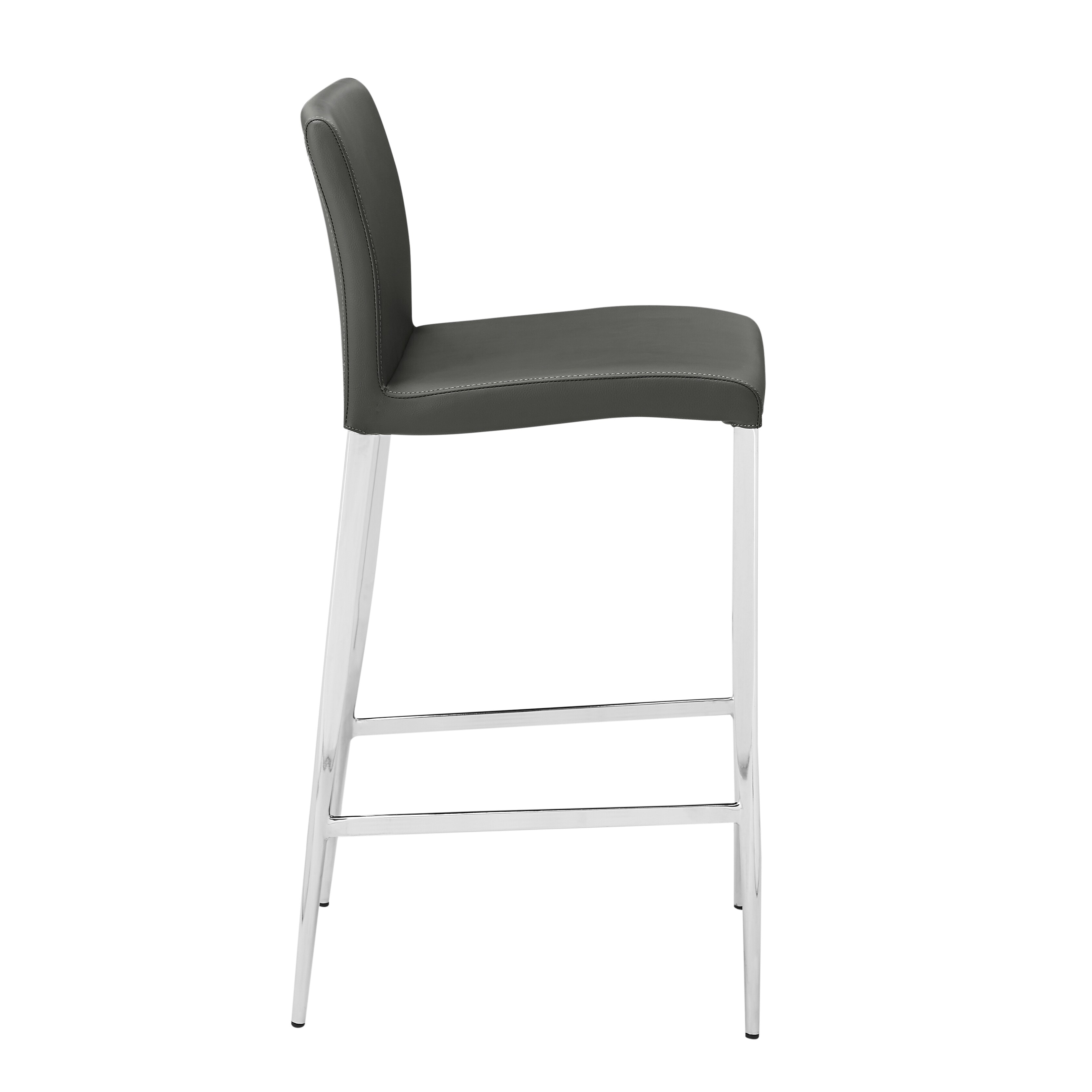 Elite Living Delta Modern Leatherette & Chrome Counter Stool - Contract ...