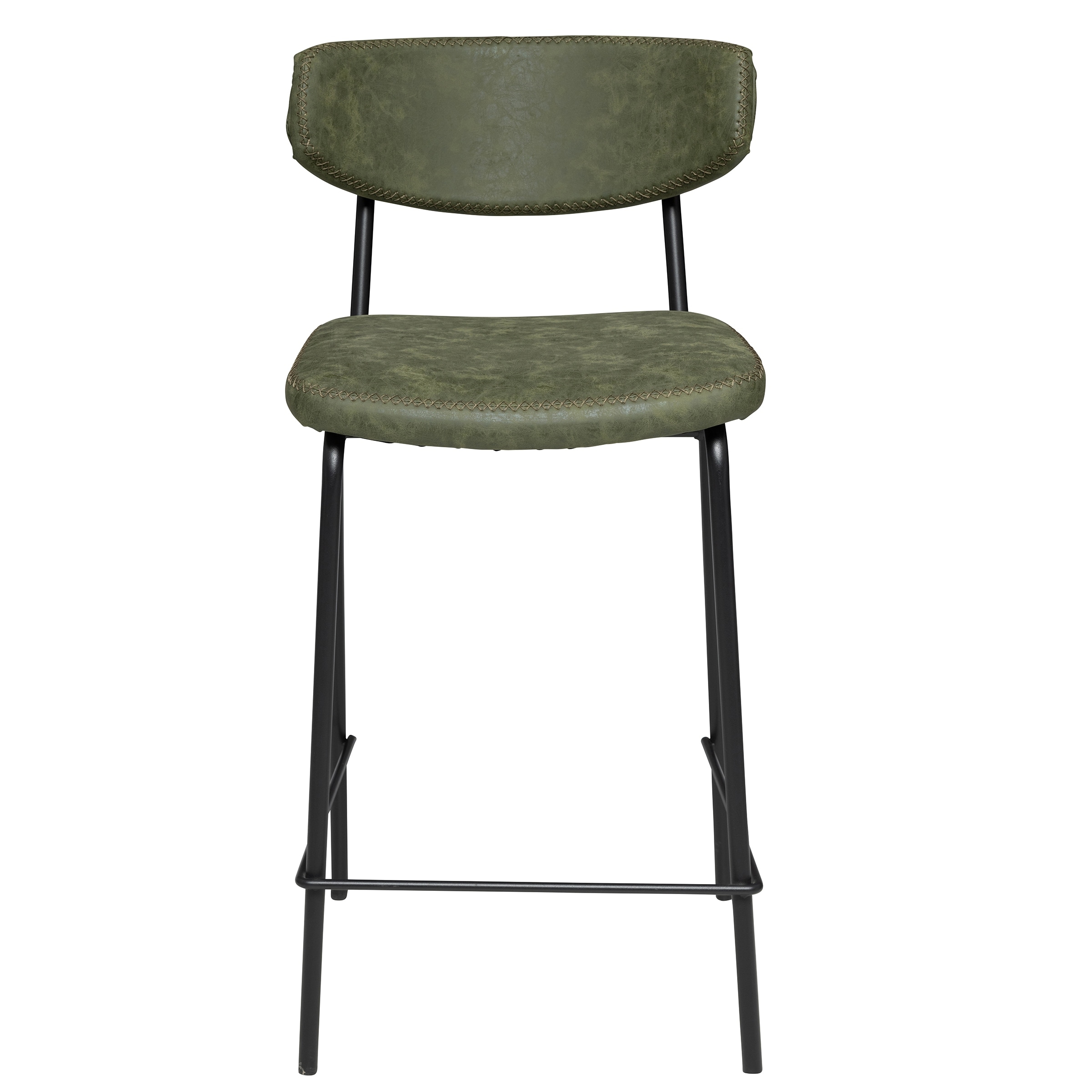 Elite Living Ingrid Modern Faux Leather & Metal Bar/Counter Stool (29/26 inch) Green Counter ...