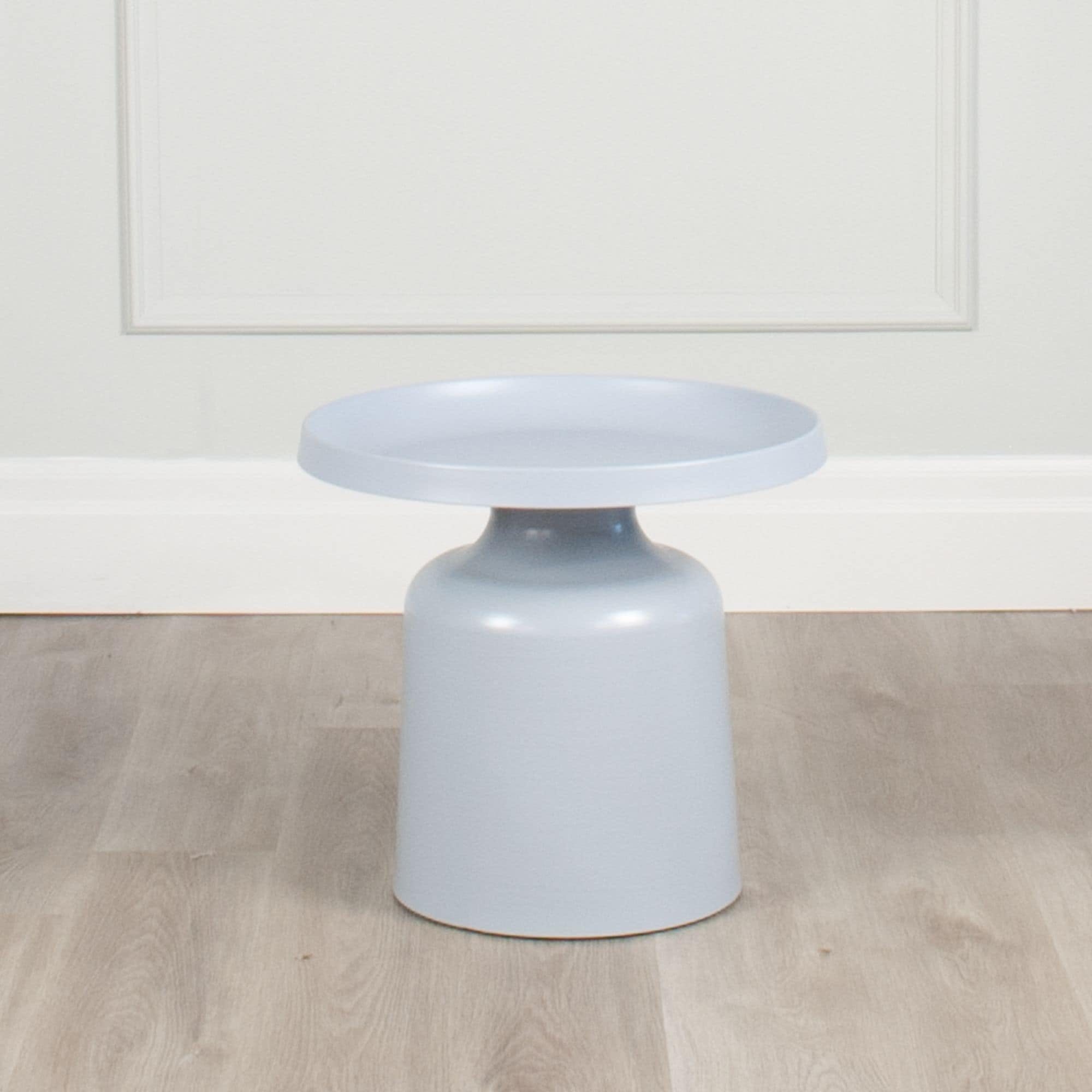 Elite Living Klay Minimalist Metal Pedestal Side Table, 20-inch ...