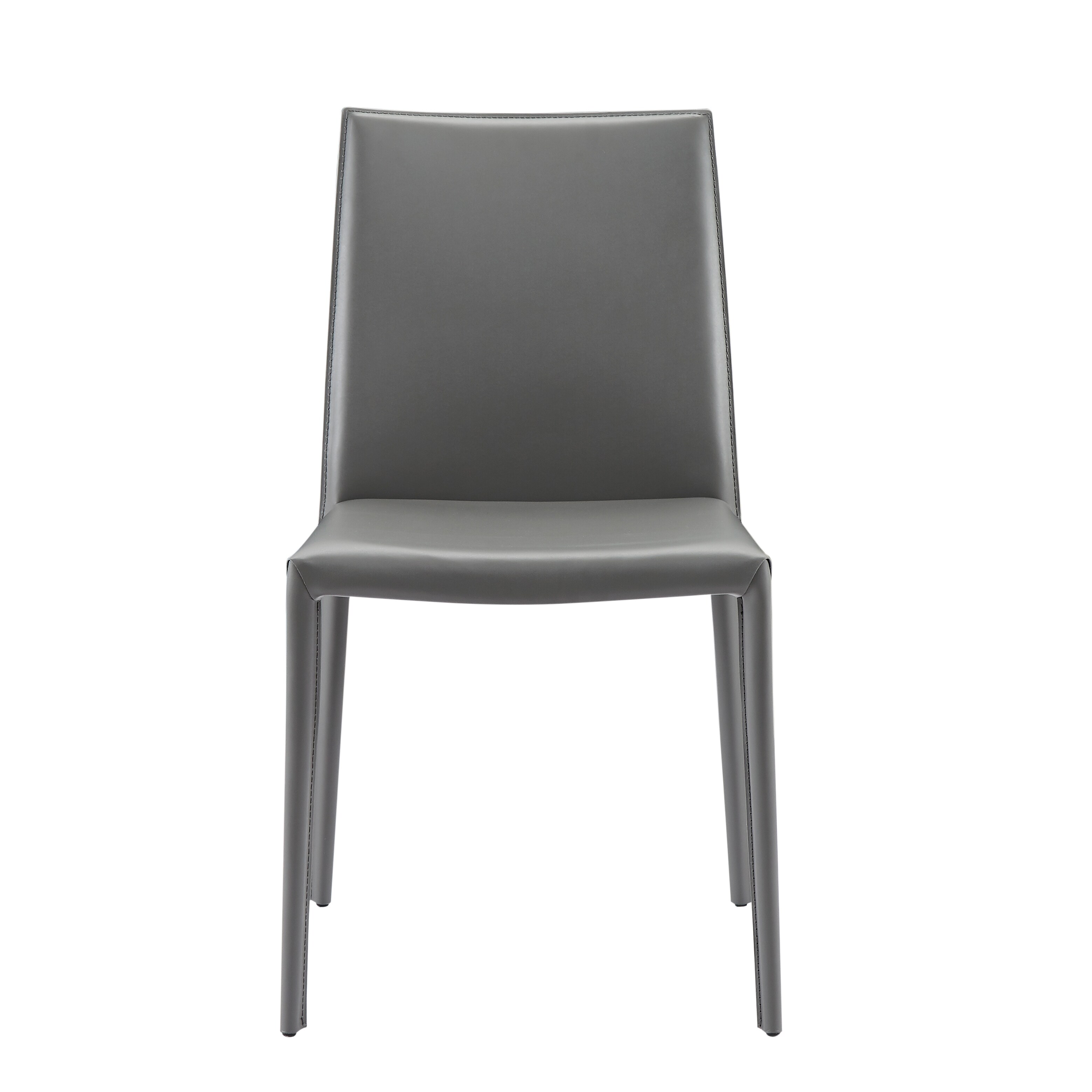 Elite Living Prima Modern Leather Upholstered Dining Chair Oxford Grey ...