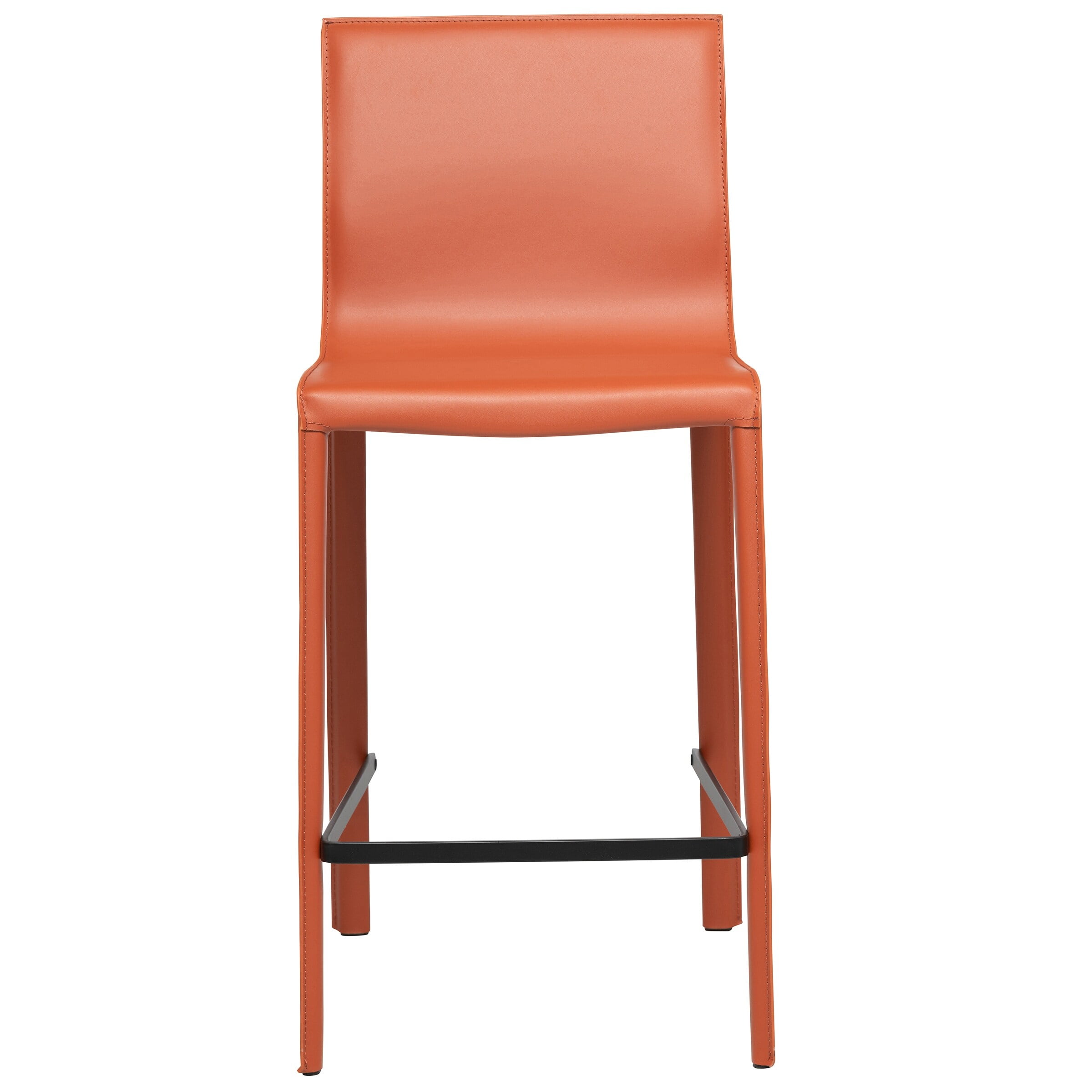 Elite Living STAN Modern Leather Counter Stool No, Yes Terracotta ...