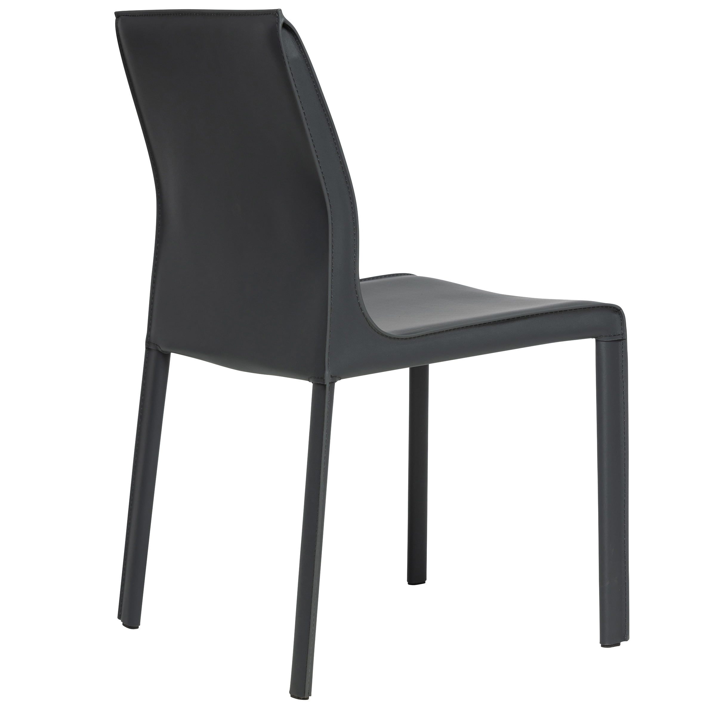 Elite Living STAN Modern Leather Side Chair Dining Chairs Smoke ...