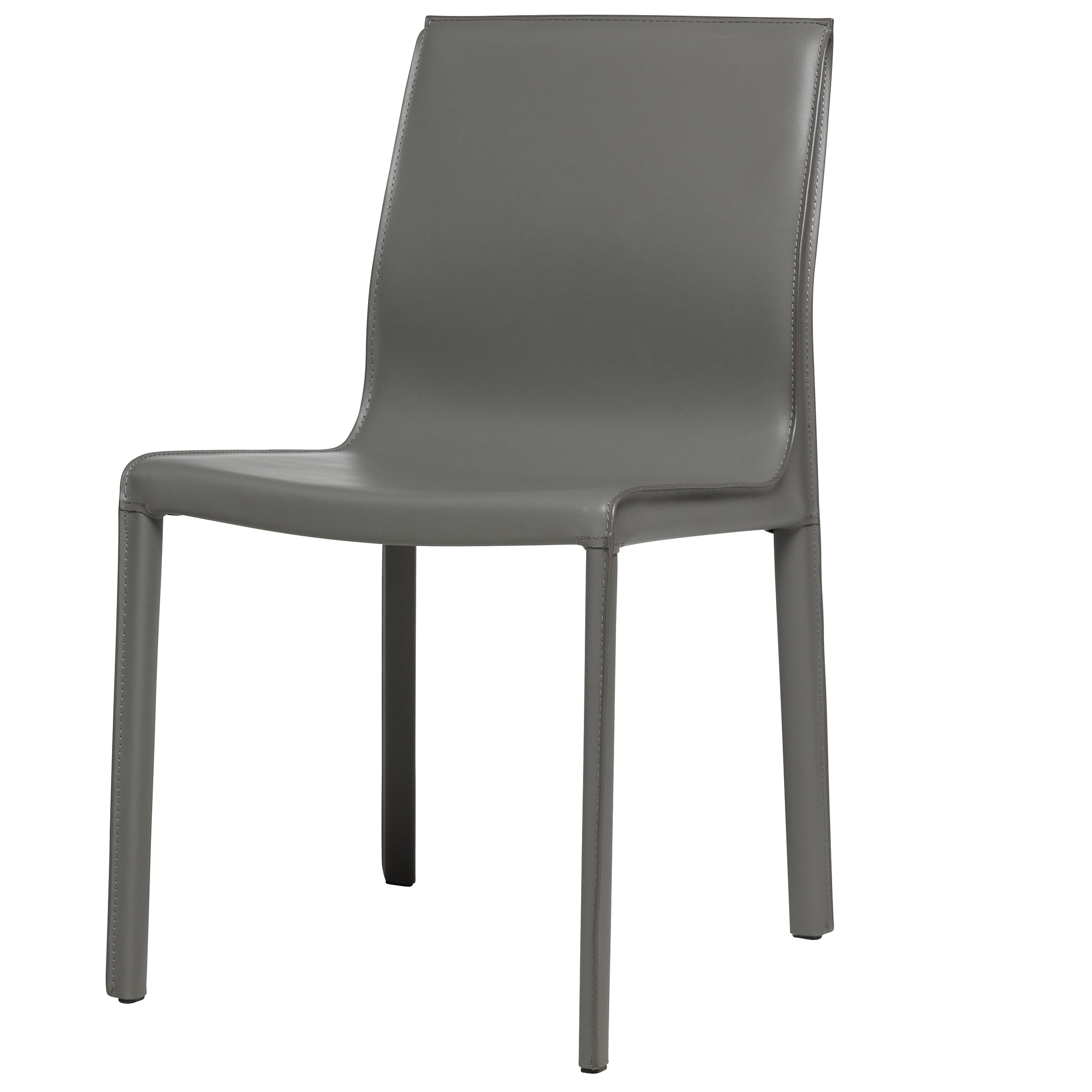 Elite Living STAN Modern Leather Side Chair Grey - Walmart.com