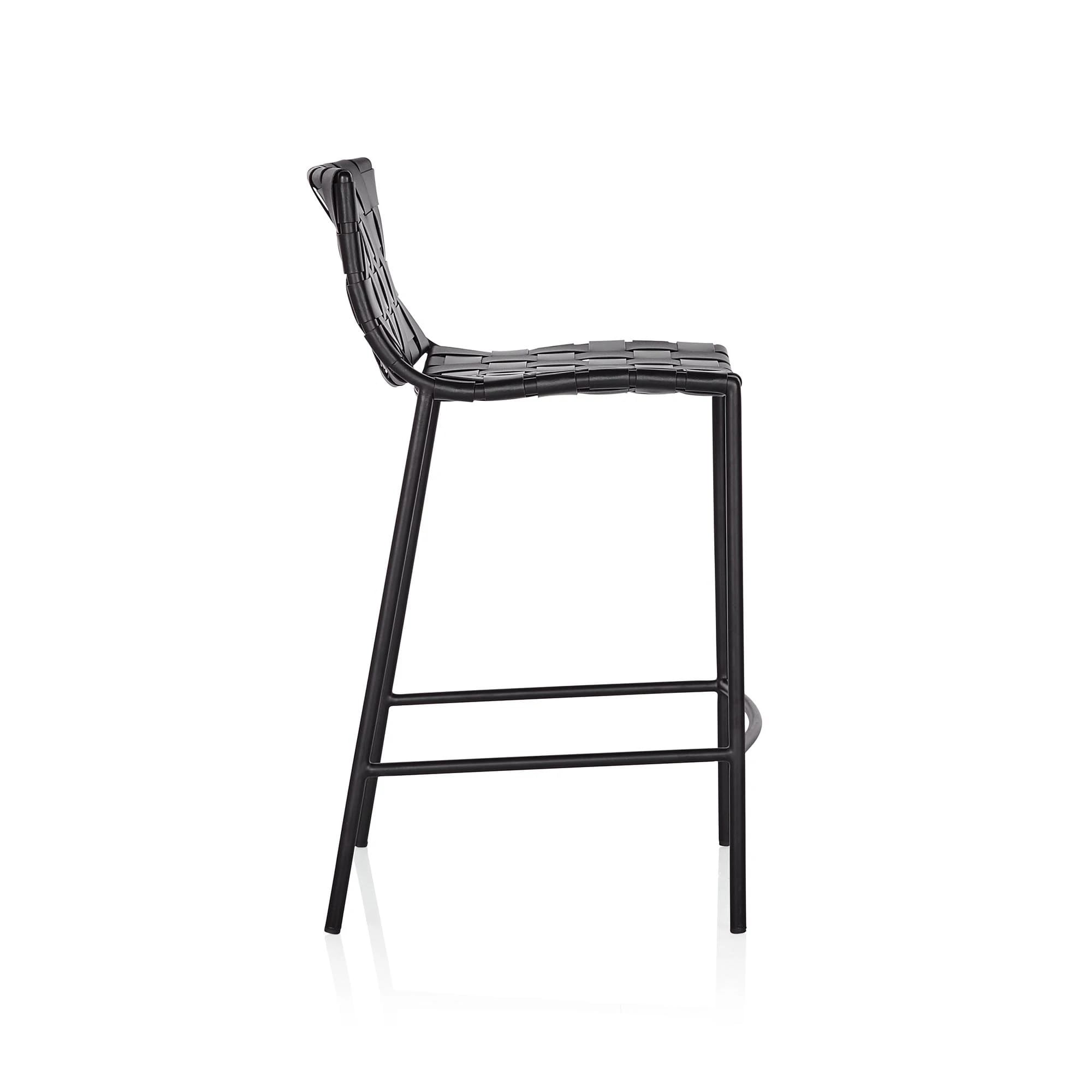 Elite Living Soho Mid-century Modern Leather Weave Bar Stool (26-inch ...