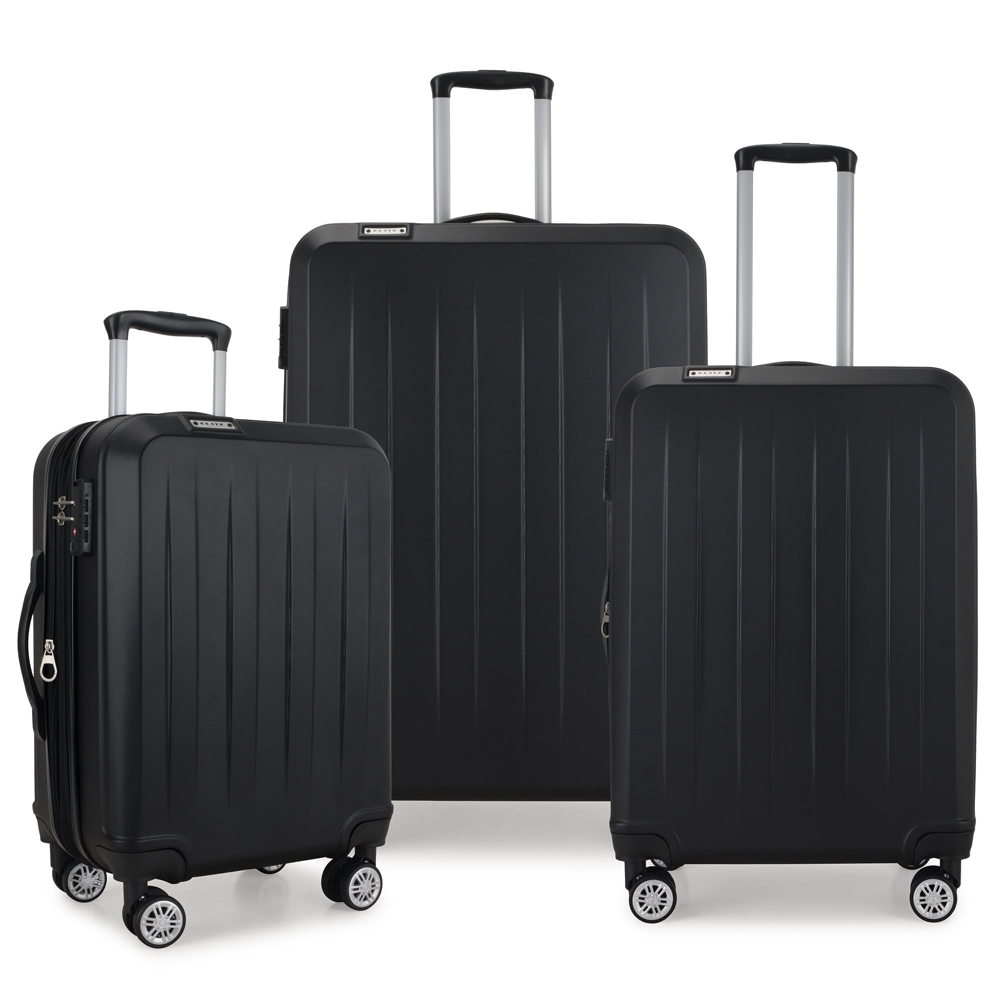 Elite Luggage Dori Hardside Lightweight Expandable Luggage Set w/ TSA ...