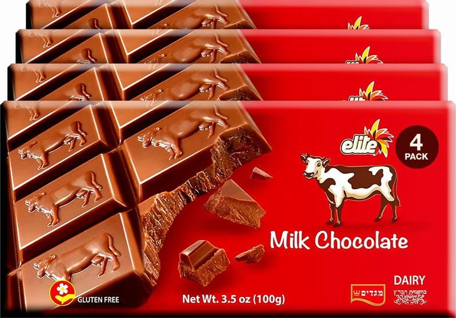 Elite Milk Chocolate Bars, BCF26 3.5 oz (4 Pack) | Smooth & Creamy ...