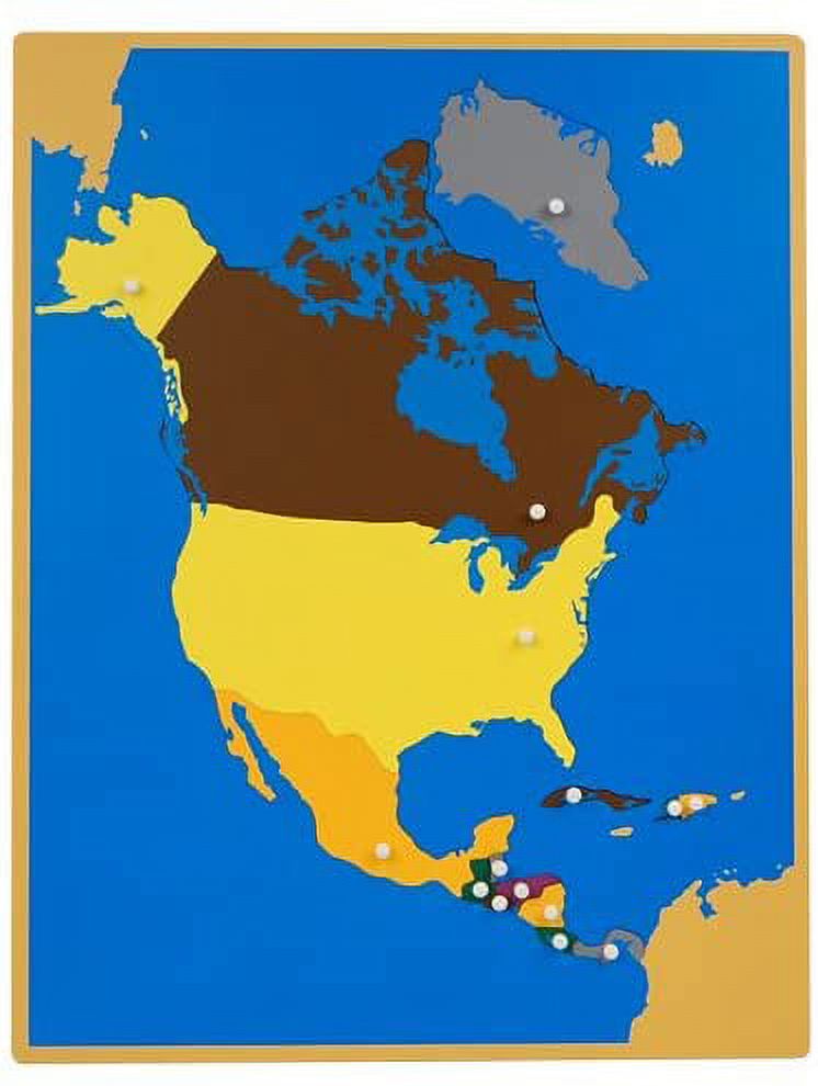 Elite Montessori Puzzle Map of North America (Without Control maps ...