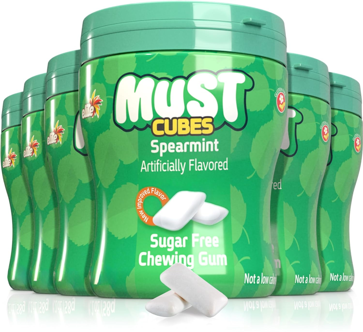 Elite Must Spearmint Sugar Free Chewing Gum, 2.3oz (6 Pack) - Walmart.com