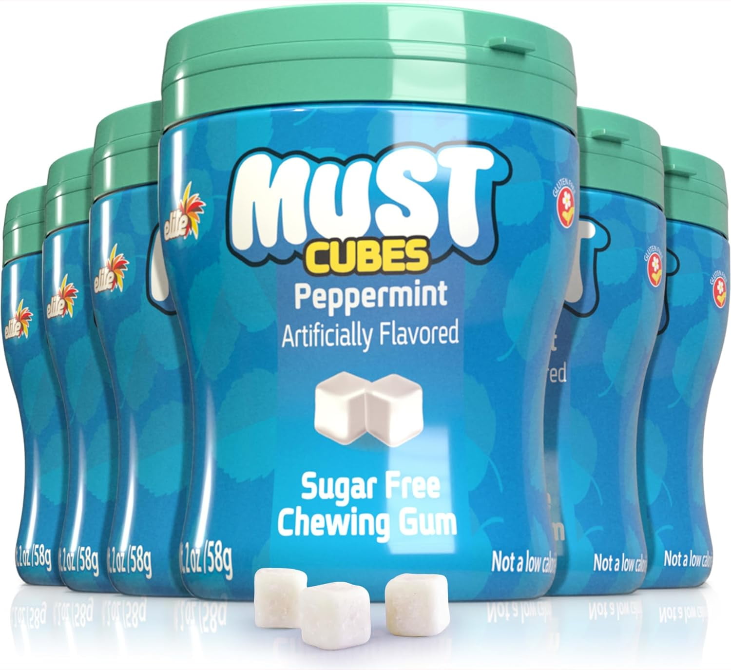 Elite Must Sugar Free Peppermint Cube Gum, 2oz (6 Pack) - Walmart.com
