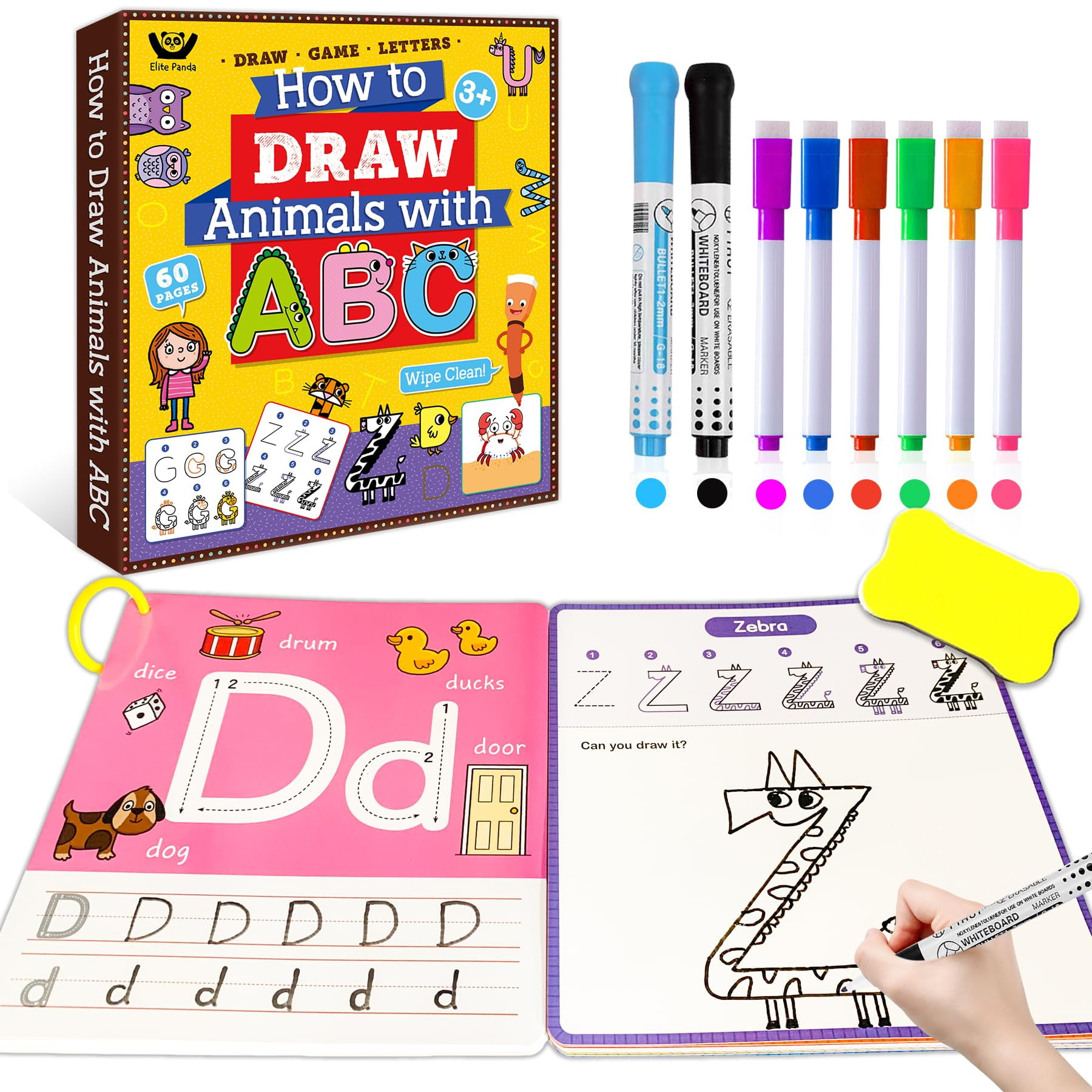 Elite Panda Preschool Learning YPF5 Activities How to Draw Letters ...