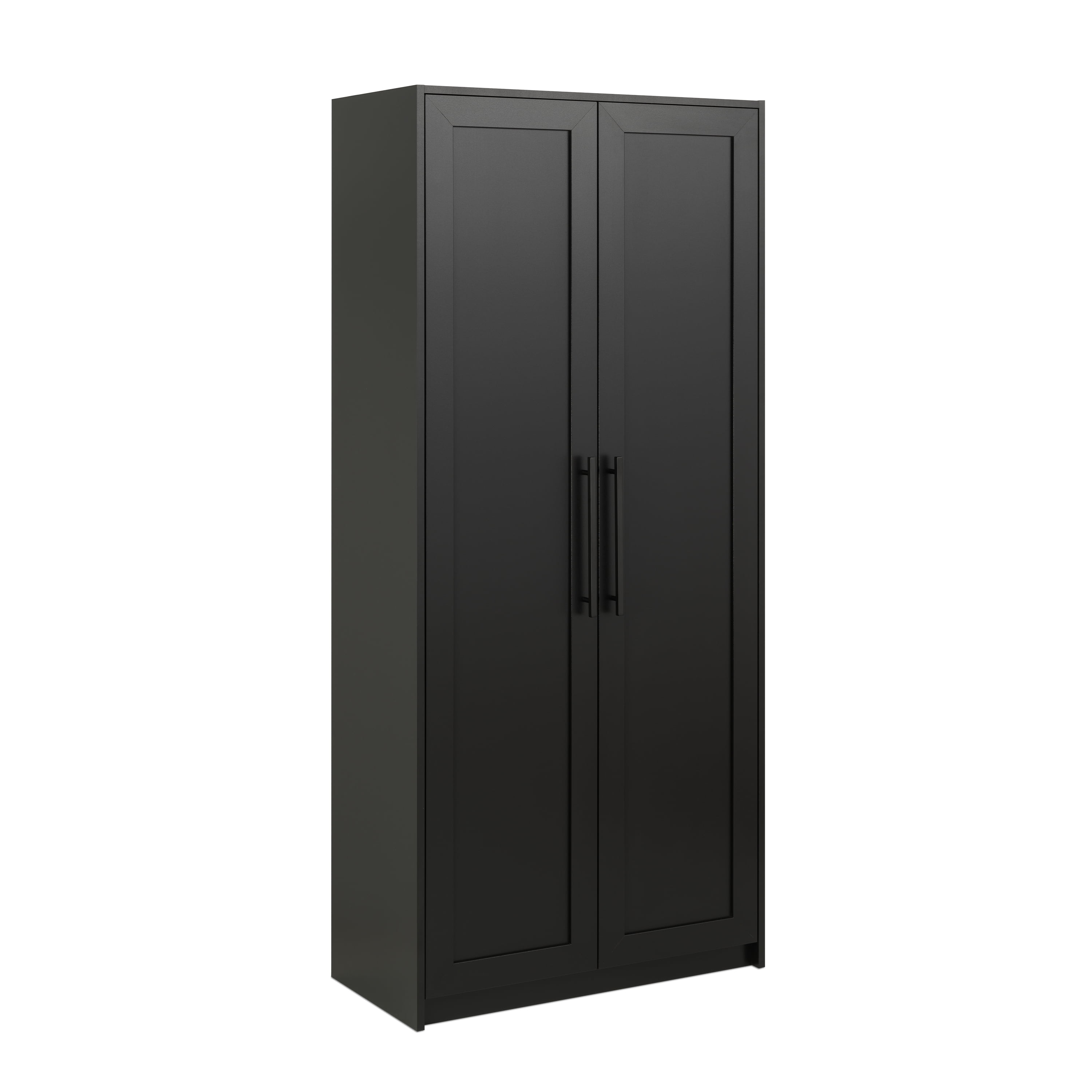 Elite Premium Home Storage Cabinet with Doors and Shelves, Black ...