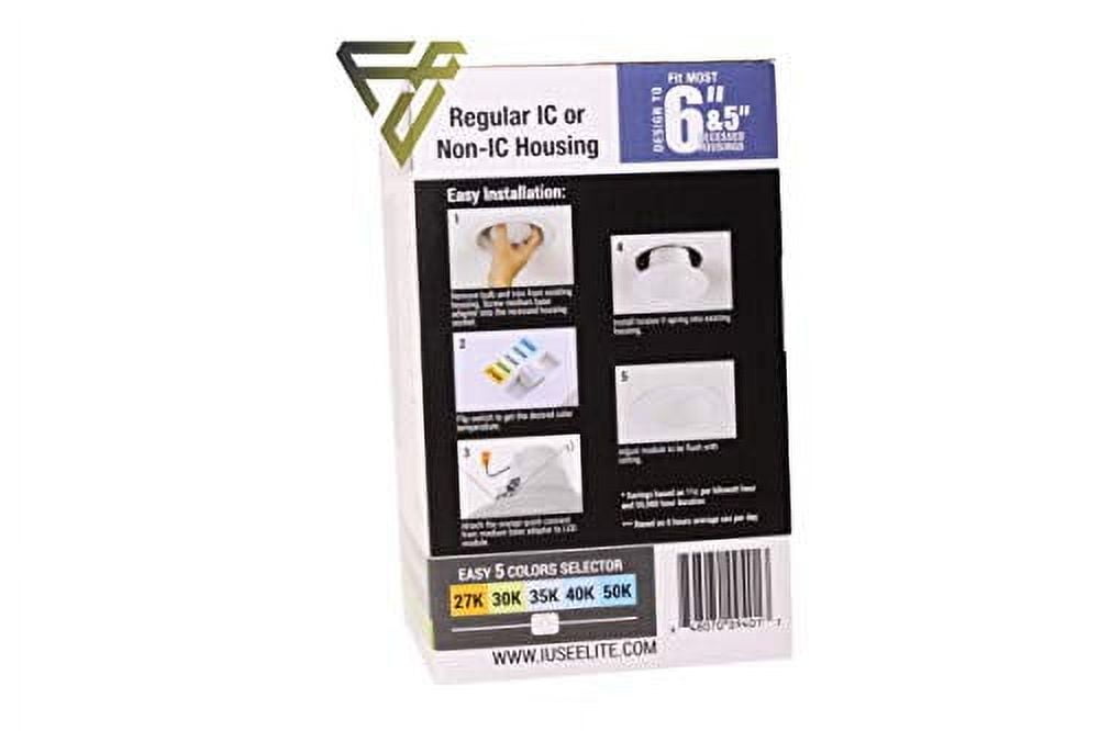 Elite REL637-CCT Series LED Retrofit Baffle Trim, Color SeleCCTor 2700K ...