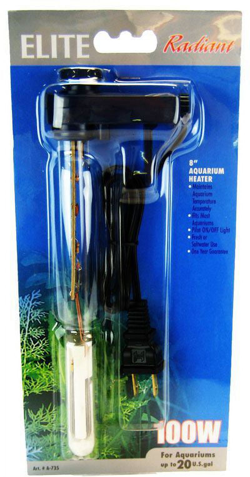 Elite Radiant Aquarium Heater [Aquarium, Heaters Standard] 100 Watts (8 ...