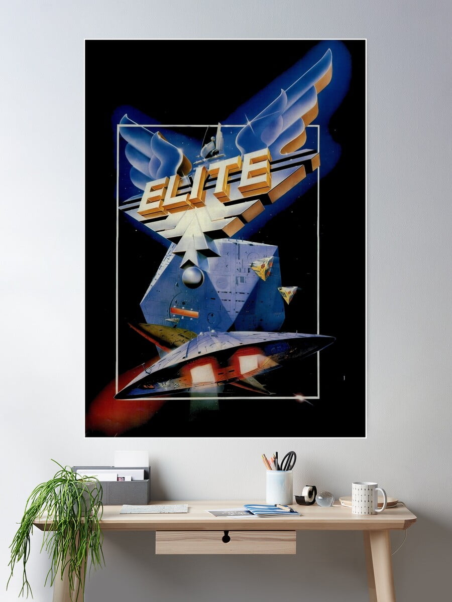 Elite Retro Game Design Poster Wall Art, Modern Wall Decor For Living ...