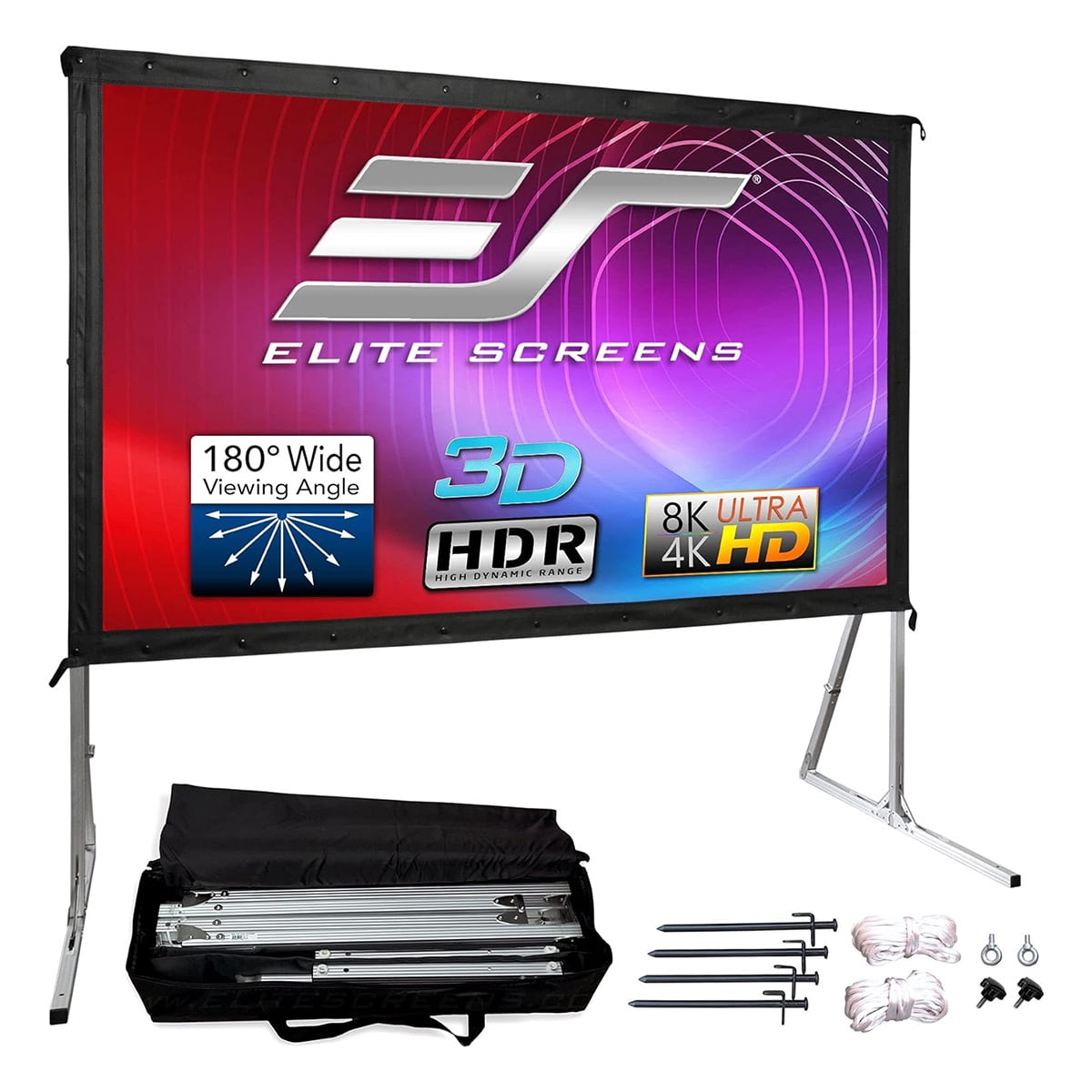 Elite Screens OMS110H2 Yard Master 2 110" CineWhite Outdoor Projector ...
