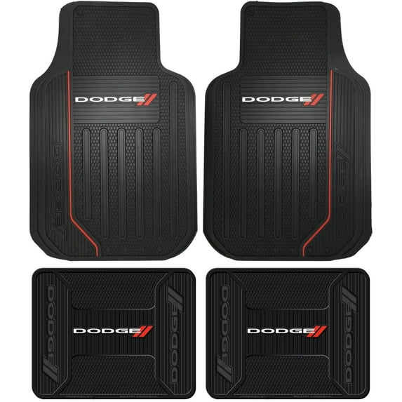 Elite Series Front & Rear Car Truck SUV Seat Rubber Floor Mat for Dodge ...