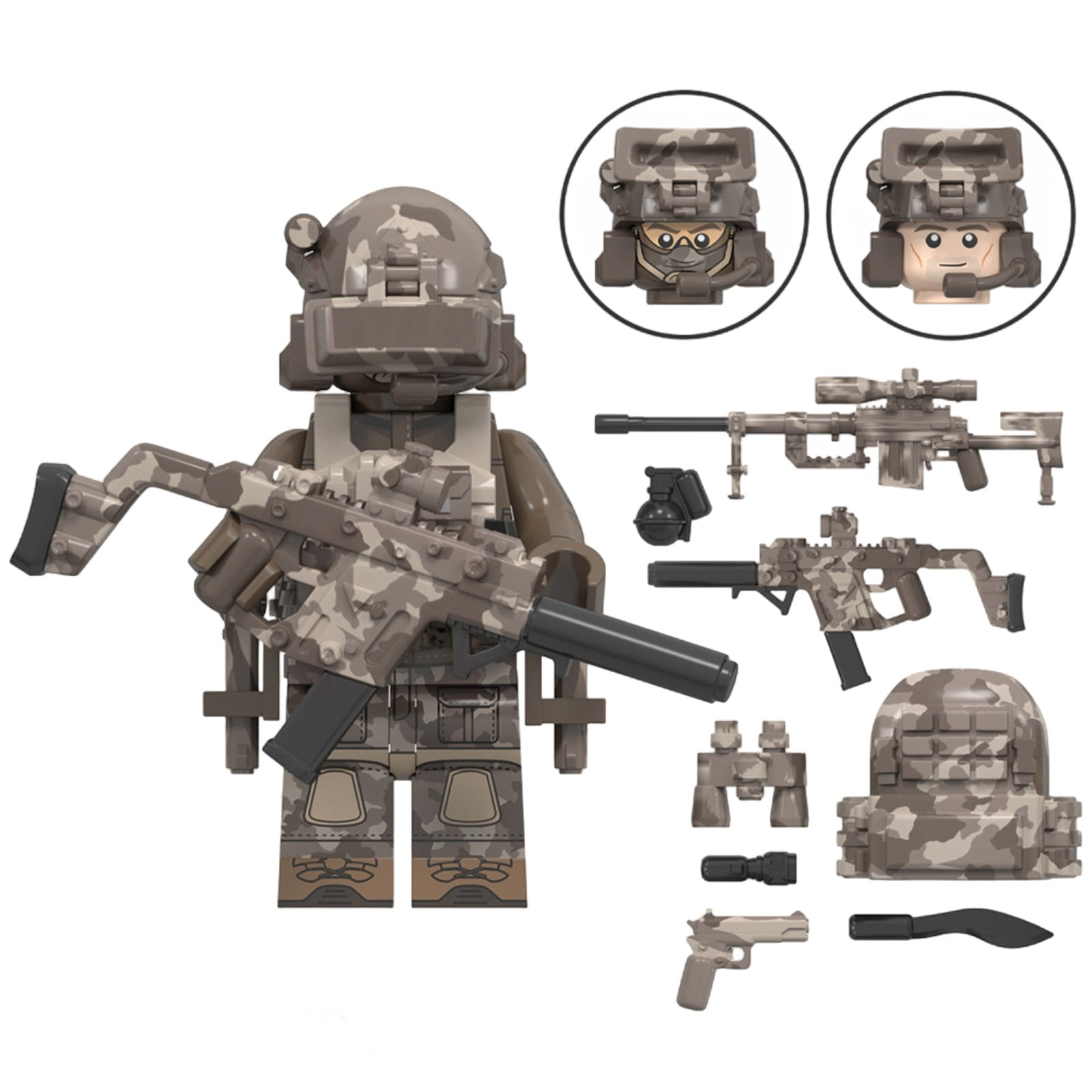 Elite Special forces Soldier Minifigure Building Blocks Set - Highly ...