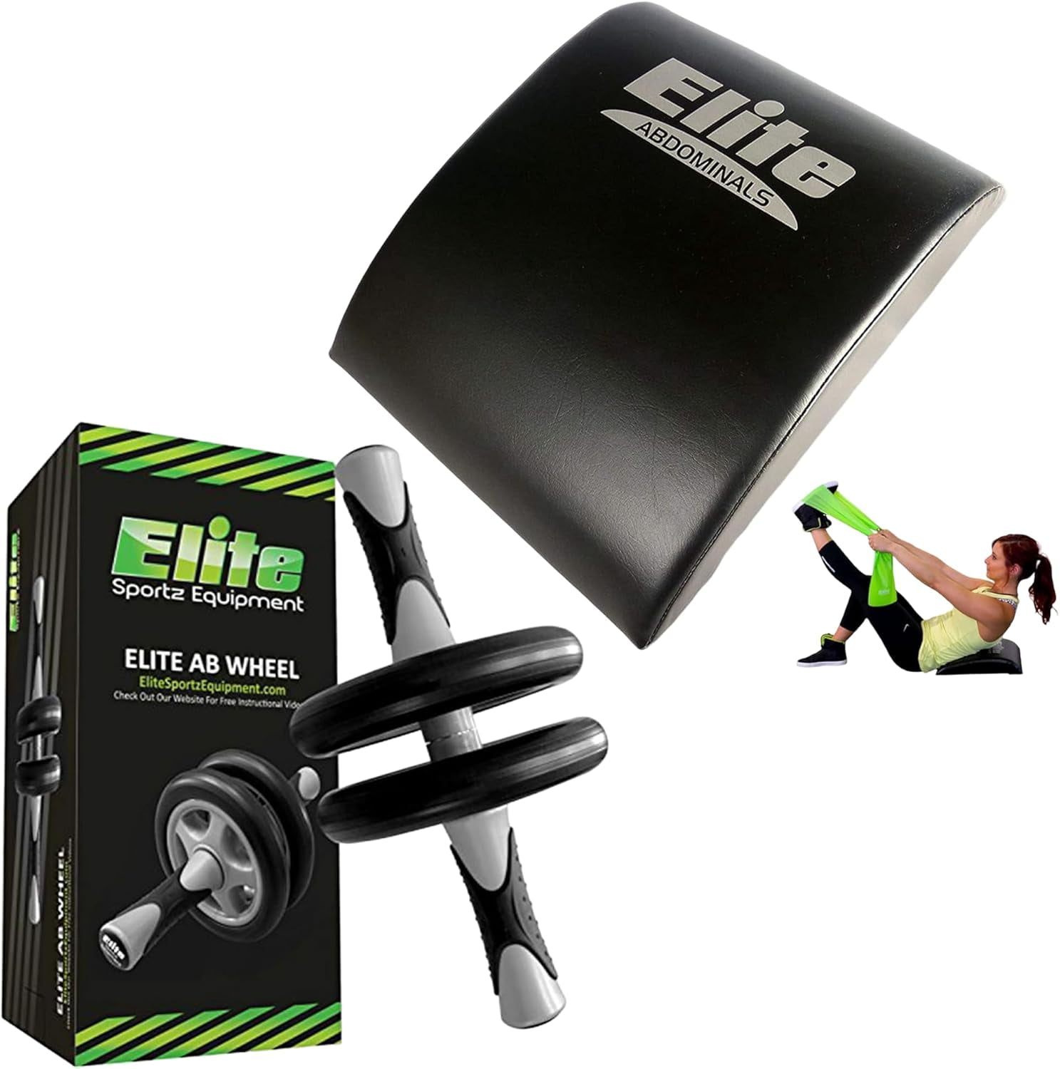 Elite Sportz Ab Roller Wheel & Sit Up Ab Mat | Dual Wheels Ab Roller ...