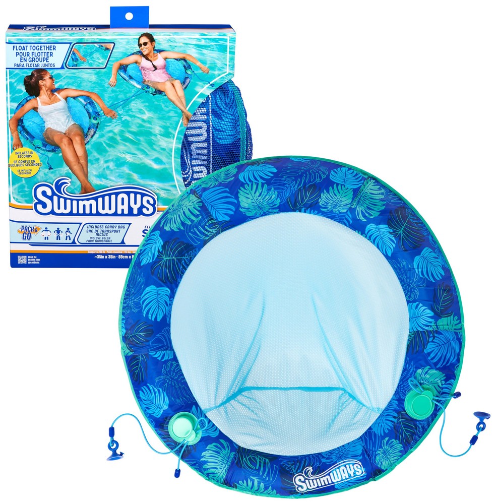 Elite Spring Float Papasan Pool Lounger Inflatable Pool Floats Adult Fa ...