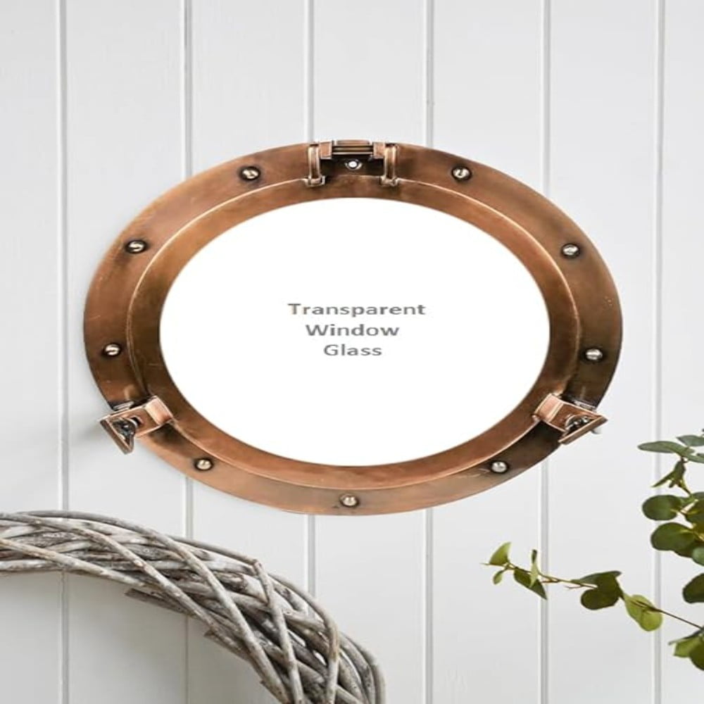 Elite Store Wall Mounted Nautical Porthole Mirror & Window (30 inch ...